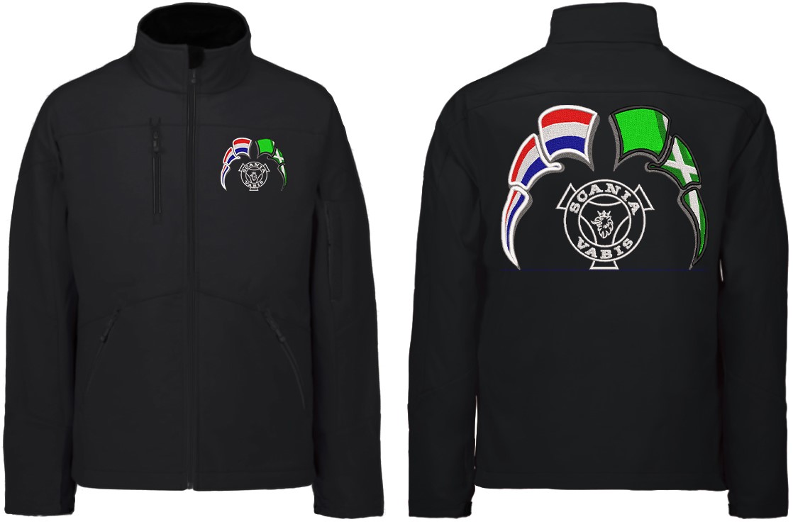 Softshell jacket Scania Vabis with flags Netherlands - Achterhoek ...