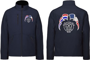 Softshell jacket Scania Vabis with flags Netherlands - France
