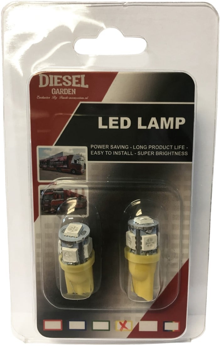 T10 5 SMD W5W LED 24V Oranje Truck Accessoires