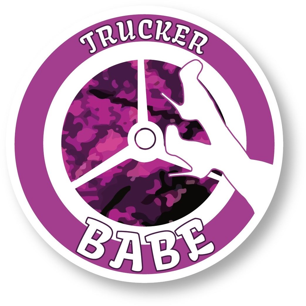 Sticker round - Trucker Babe Truck Accessoires
