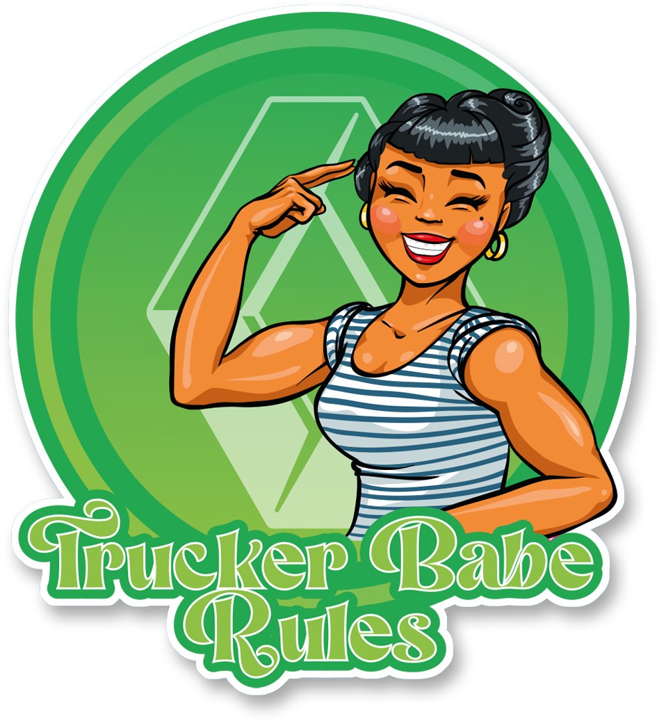 Sticker Trucker Babe Rules Renault Truck Accessoires