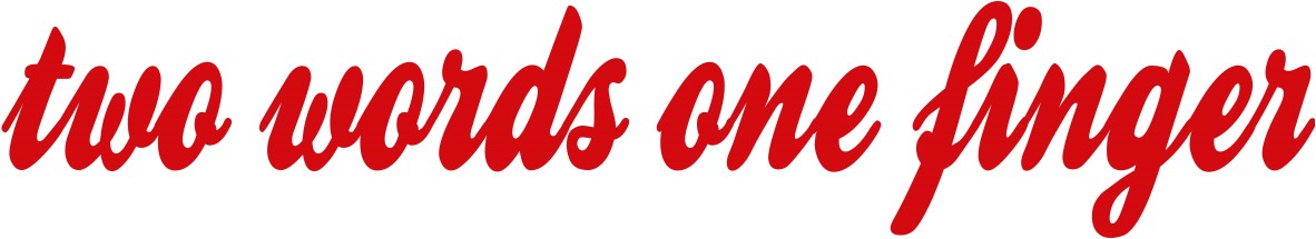 Sticker "two words one finger" - Rood - Ja, binnenzijde plakken Truck ...
