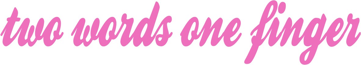 Sticker "two words one finger" - Pink - Yes, stick on the inside