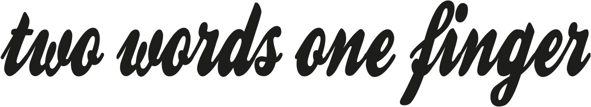 Sticker "two words one finger" - Multiple colors