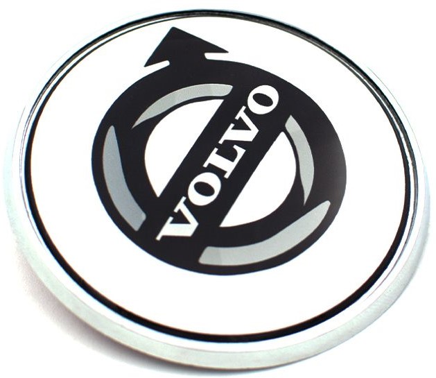 Embleem Rond Wit met zwart Volvo logo Truck Accessoires