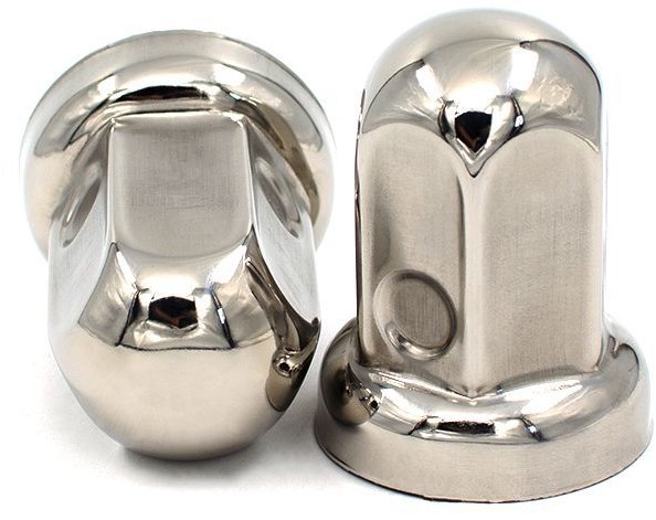 Stainless steel wheel nut caps 33mm - height 65mm - 10 pieces Truck ...